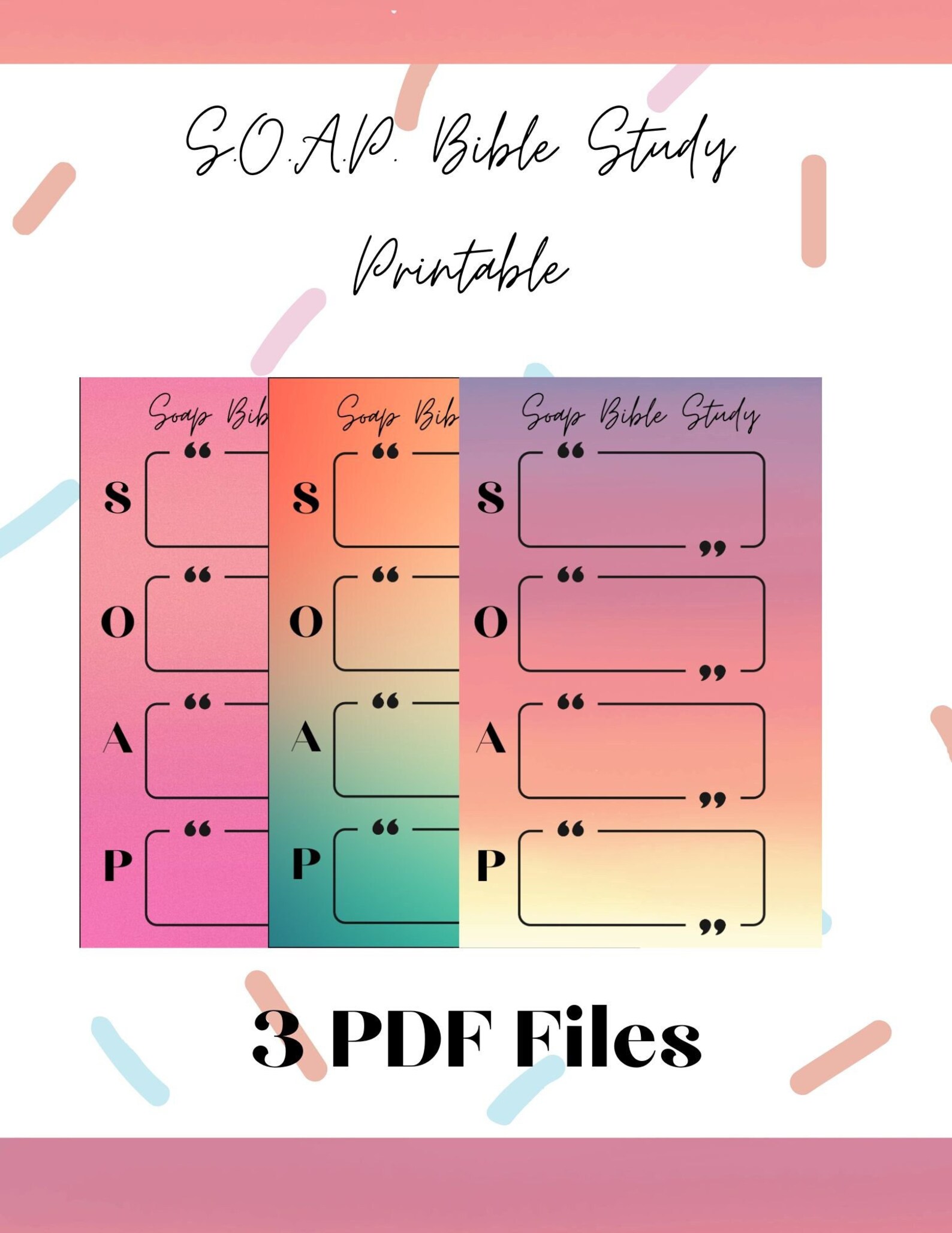 SOAP Bible Study Printable Template - Etsy