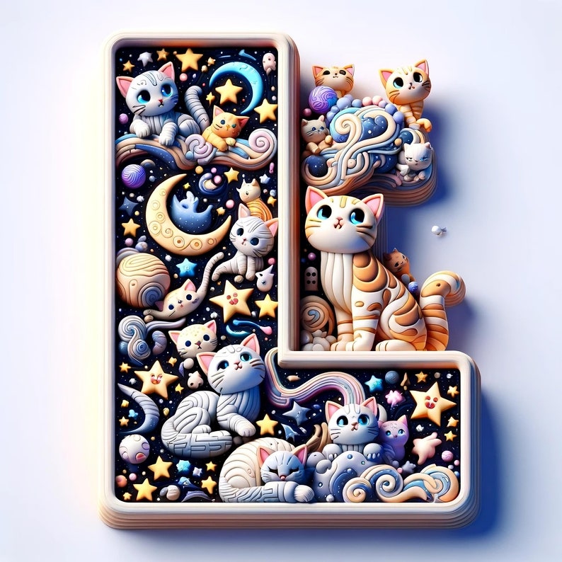 3D ALPHABET GALAXY - Etsy