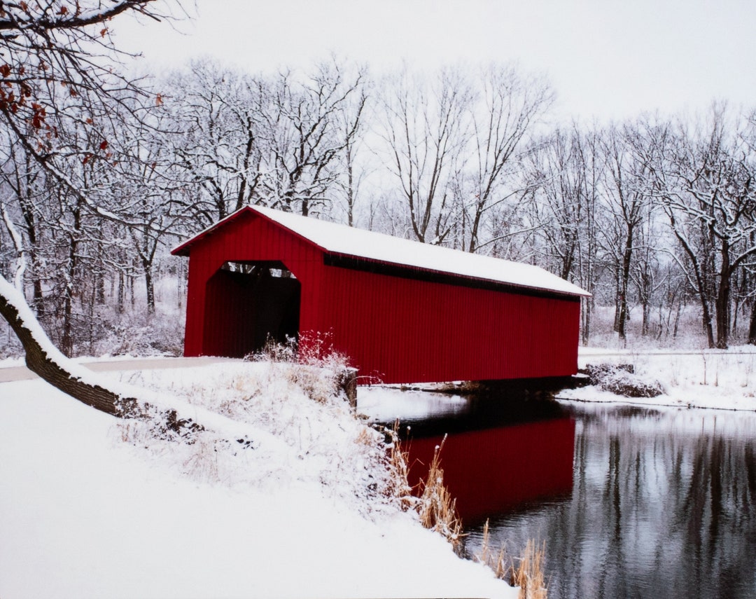 Covered Bridge Metal Print 20x24 - Etsy