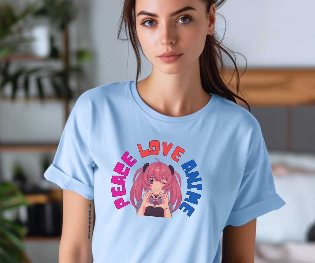 Anime Fan Shirt, Peace, Love, Anime, Gift for Anime Fan - Etsy