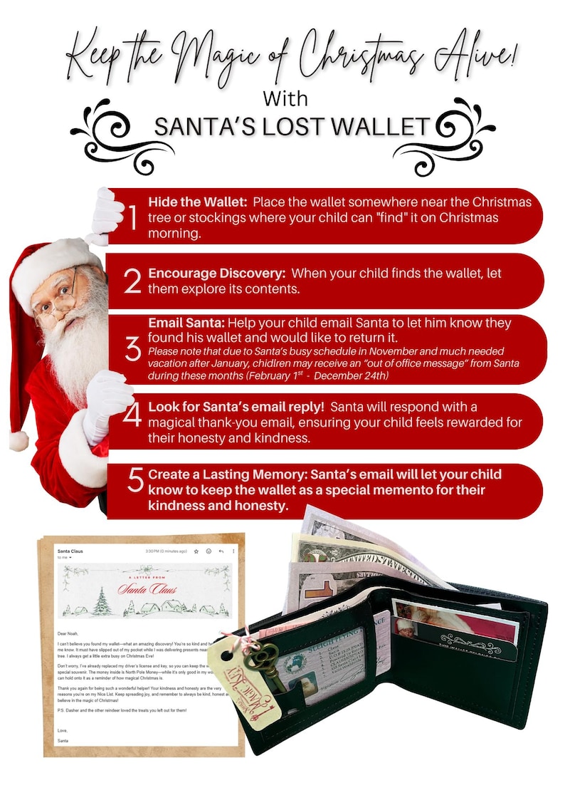 Santa’s Lost Wallet Kit | Santa Christmas Surprise Idea | Santa License ...