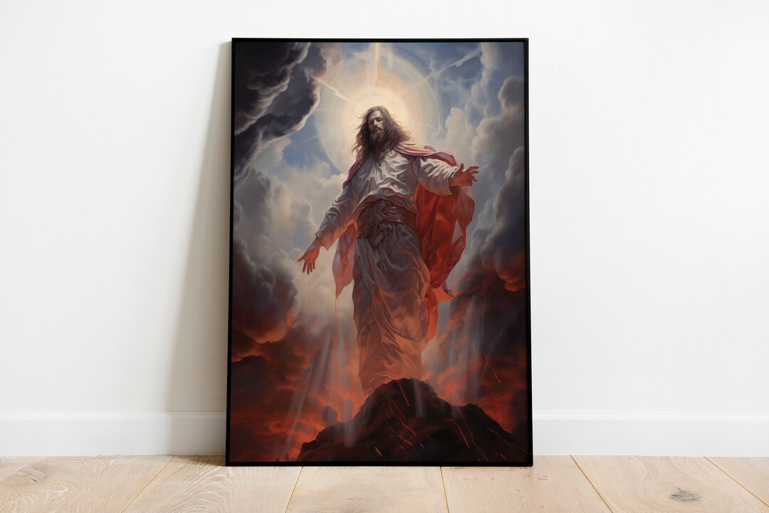 Jesus Christ Ascension (retro Futurism Art, Space Art, Vintage Collage ...
