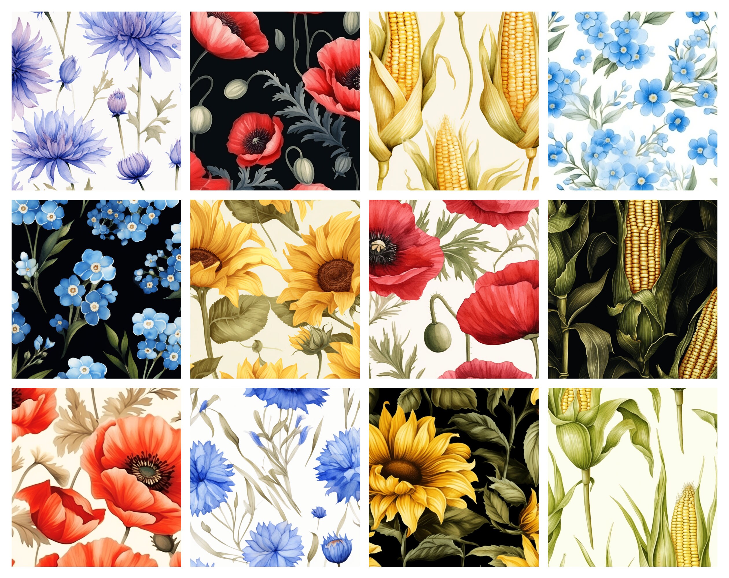 Watercolor Floral Patterns Paper Seamless Floral Patterns Watercolor ...