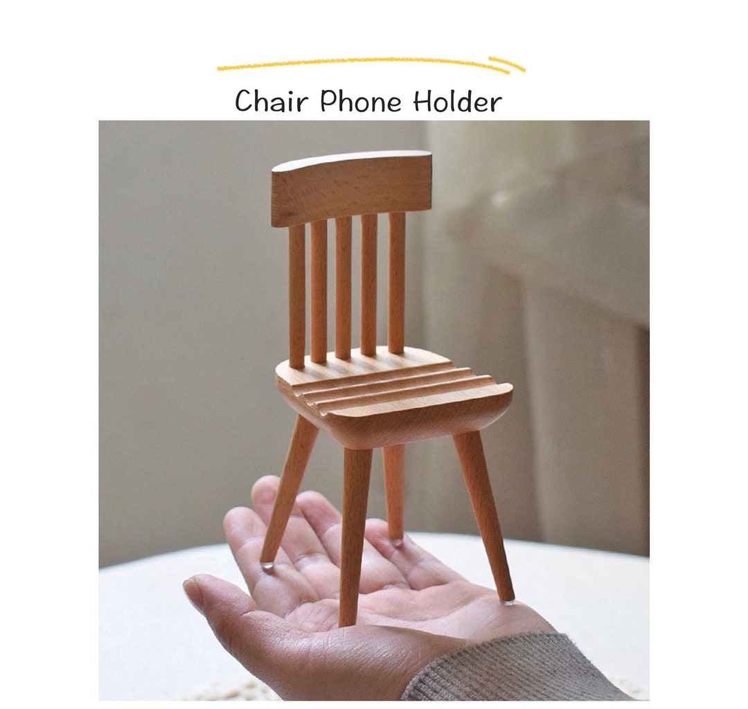 Handcrafted Windsor Chair Phone Stand: Beech Wood Desk Organizer - Etsy