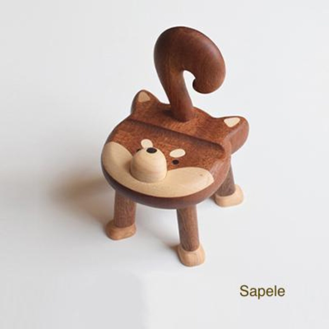 Shiba Inu Wooden Phone Stand - Adorable Desk Organizer for Smartphone ...