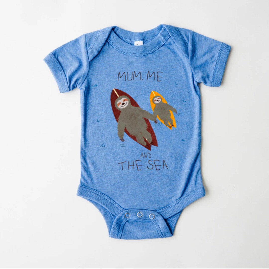 Surfing Sloths Chilling and Vibing, Cool Kids With Cool Parents - Etsy