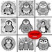 Mandala Penguins COLOURING PAGES 33 Printable Coloring Pages, Mindful ...