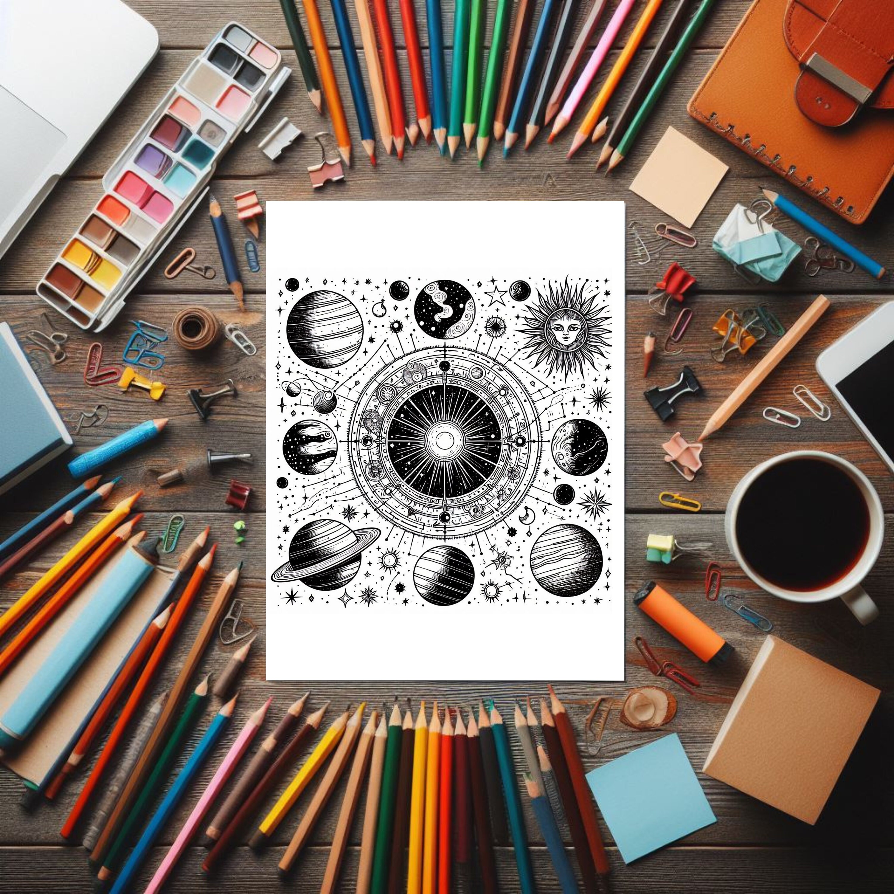 Planets COLOURING PAGES 24 Printable Coloring Pages, Solar System ...