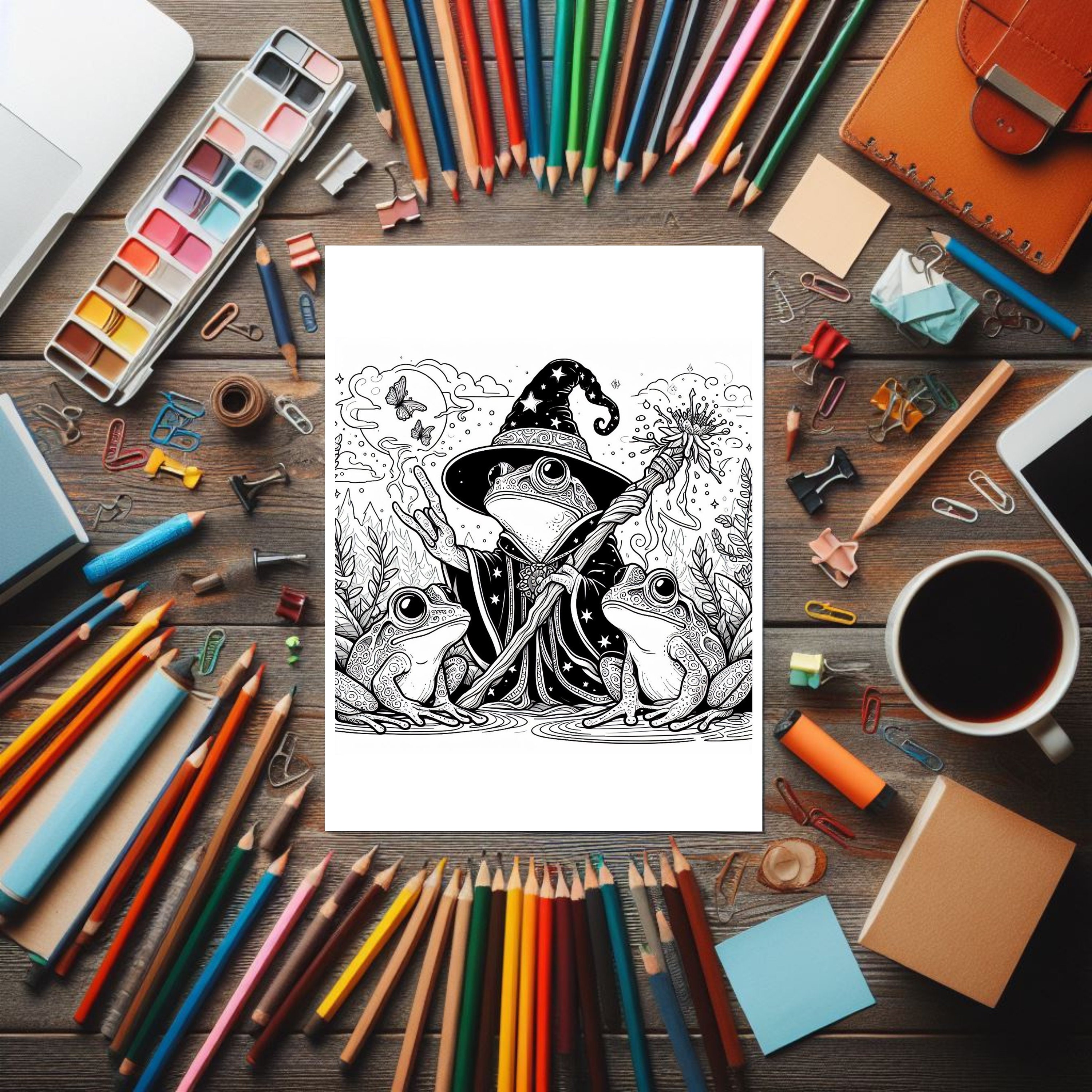 Wizard Frogs COLOURING PAGES 33 Printable Unique Coloring Pages, Fun ...