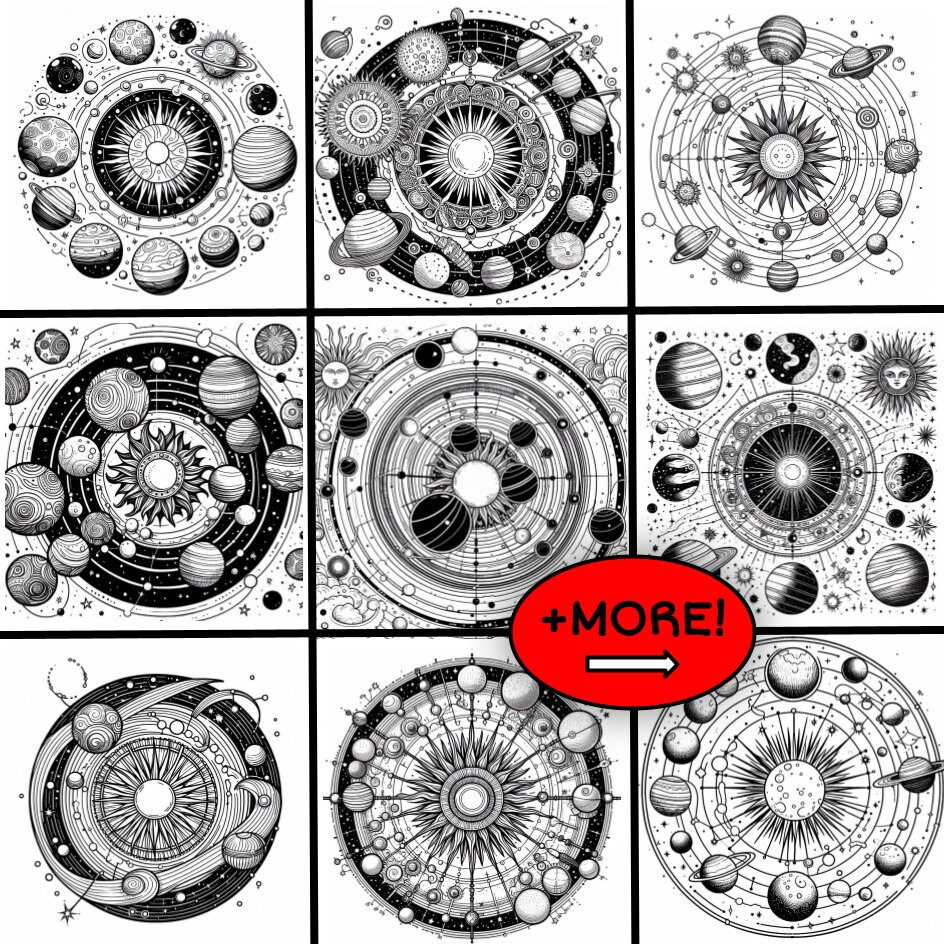 Planets COLOURING PAGES 24 Printable Coloring Pages, Solar System ...