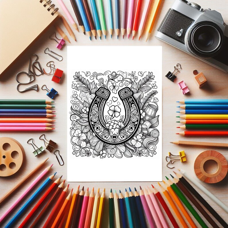 St Patrick's Day Horseshoes COLOURING PAGES 27 Printable Coloring Pages ...