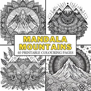 Mandala Mountains COLOURING PAGES 40 Printable Coloring Pages PDF ...