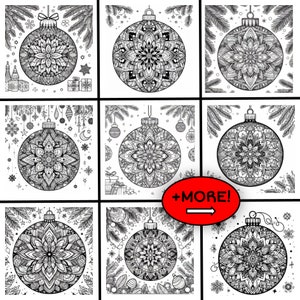 Christmas Mandala Bauble COLOURING PAGES 30 Printable Coloring Pages ...