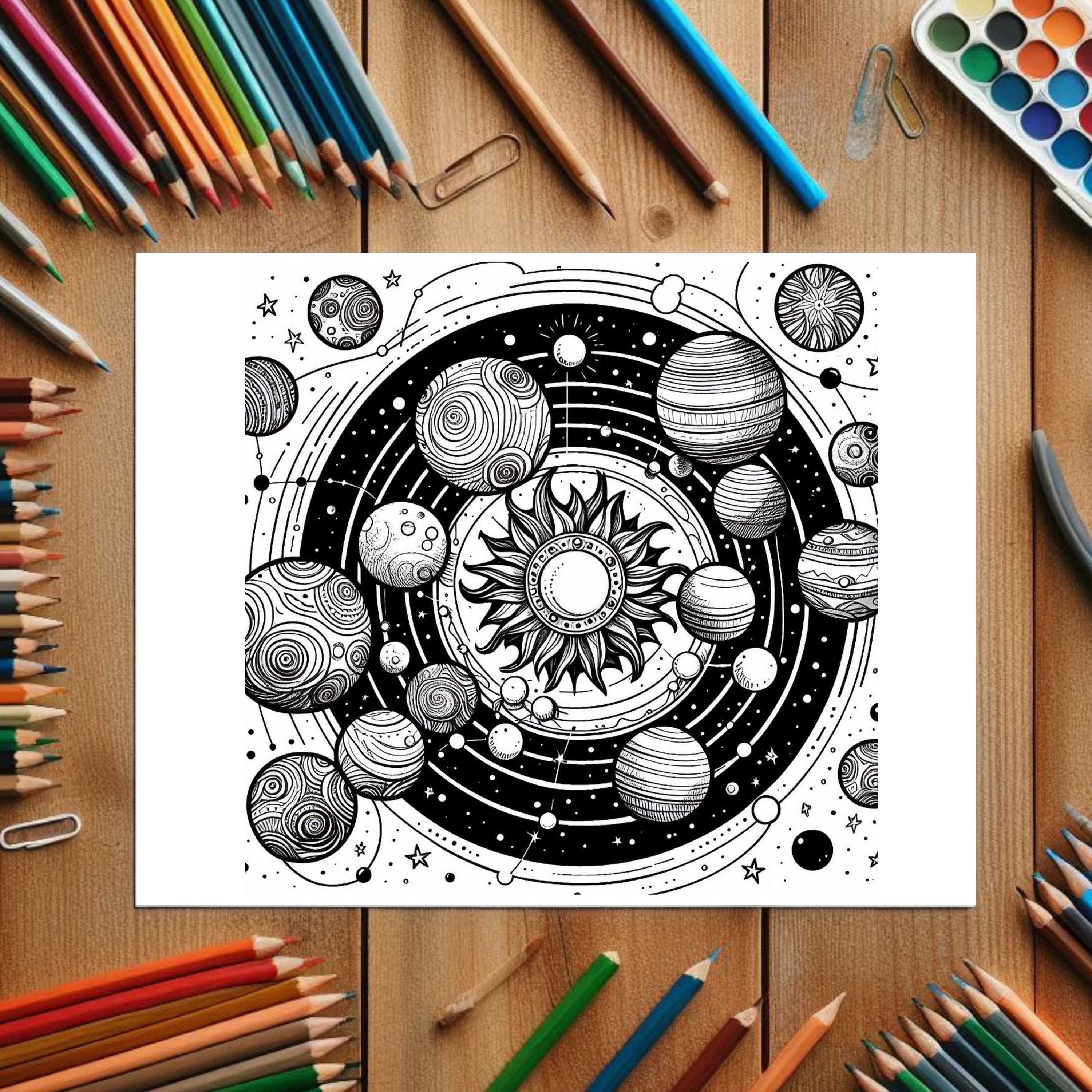 Planets COLOURING PAGES 24 Printable Coloring Pages, Solar System ...