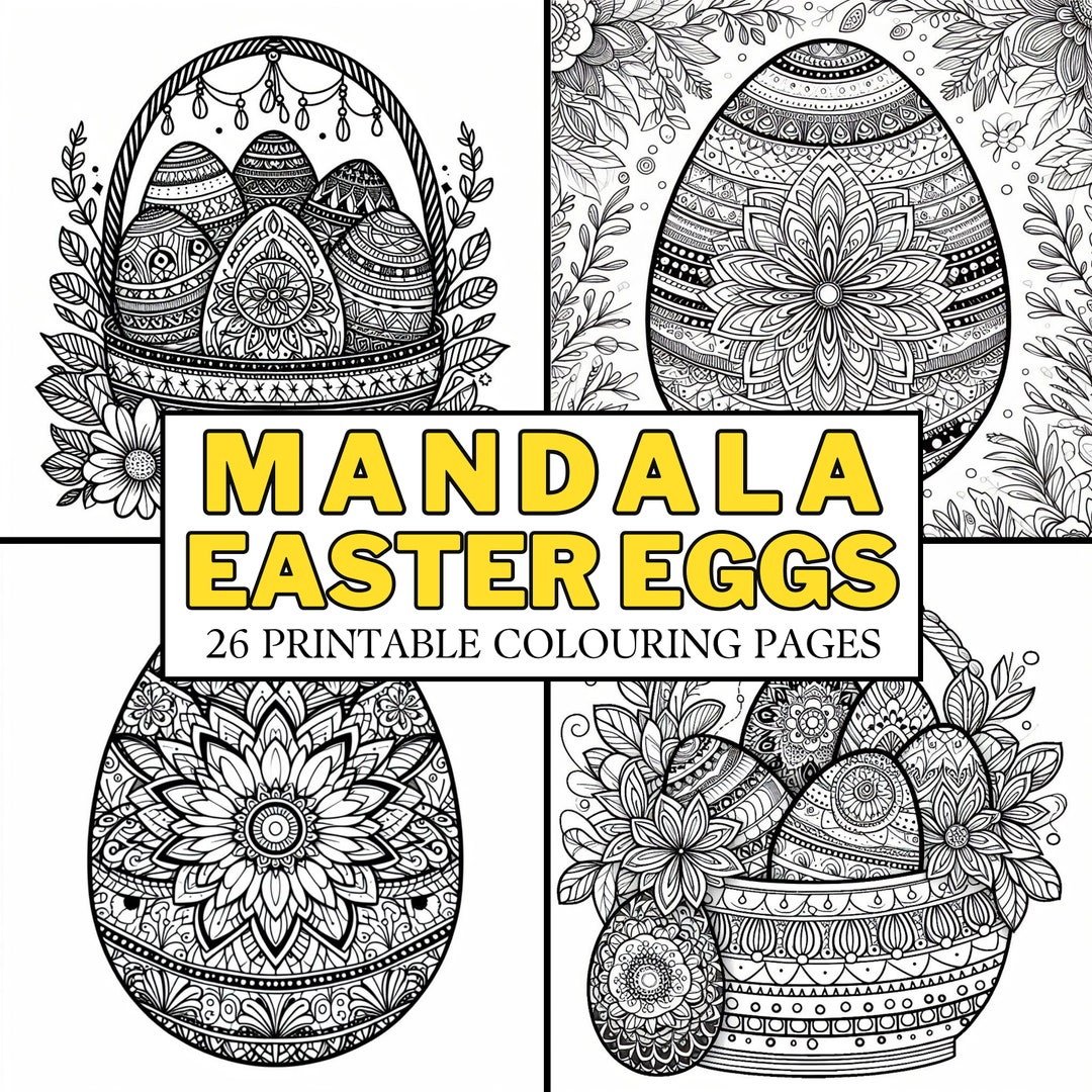 Mandala Easter Eggs COLOURING PAGES 26 Printable Coloring Pages ...