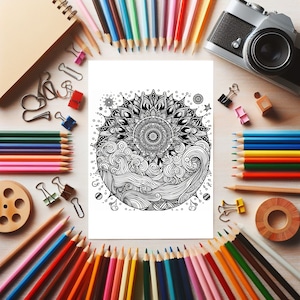 Ocean Mandala COLOURING PAGES 32 Printable Coloring Pages, Relaxation ...