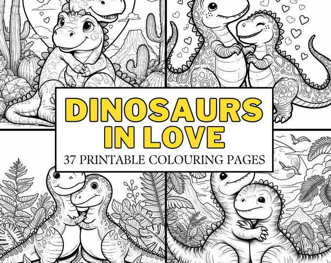 Valentine Dinosaur Coloring Image, Valentine Animal Coloring Image ...