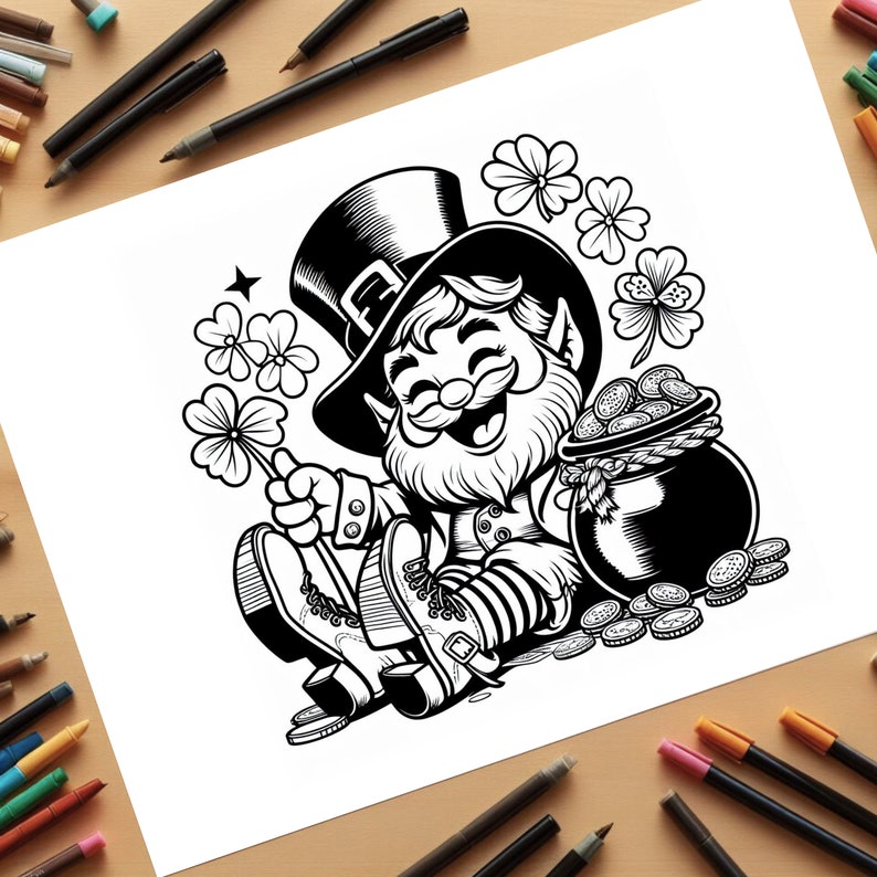 St Patrick's Day Leprechauns COLOURING PAGES 29 Printable Coloring ...