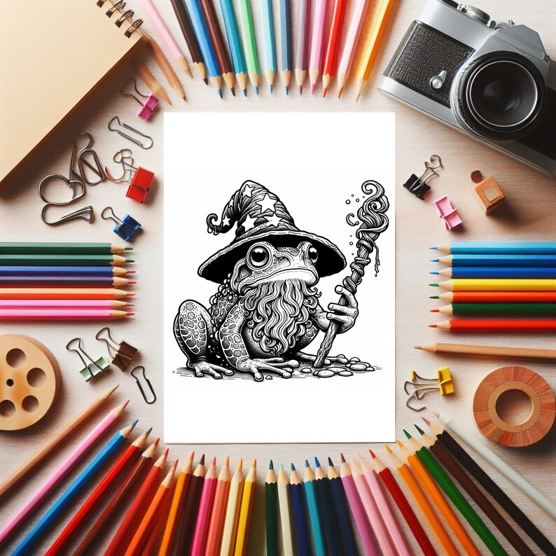 Wizard Frogs COLOURING PAGES 33 Printable Unique Coloring Pages, Fun ...
