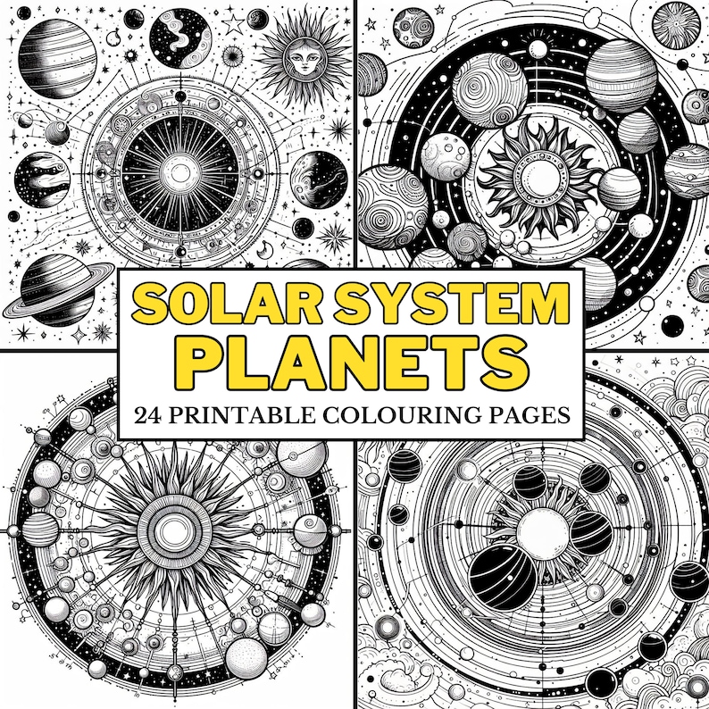 Planets COLOURING PAGES 24 Printable Coloring Pages, Solar System ...