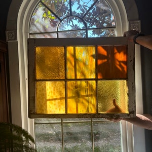 Beautiful Handcrafted Amber Stained Glass Window - Etsy