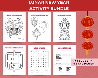 Chinese New Year Printable Bundle for Kids Year of the Dragon ...