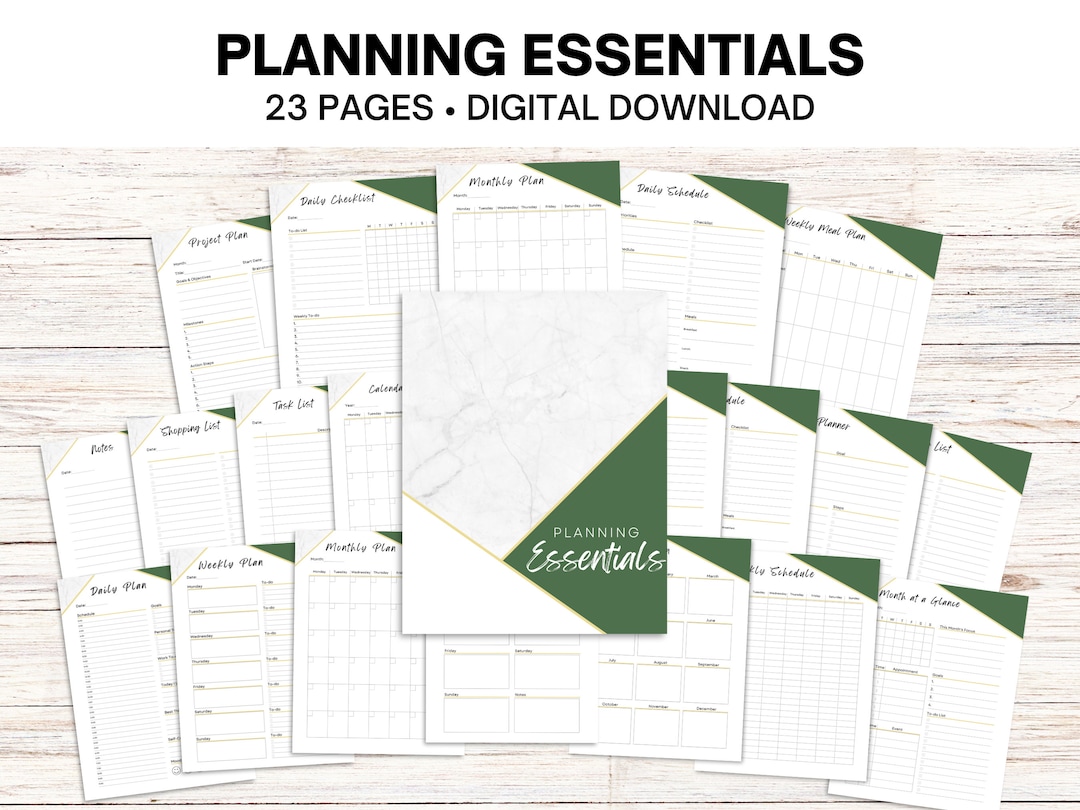 Ultimate Printable Planning Essentials Bundle | Daily Planner | Weekly ...