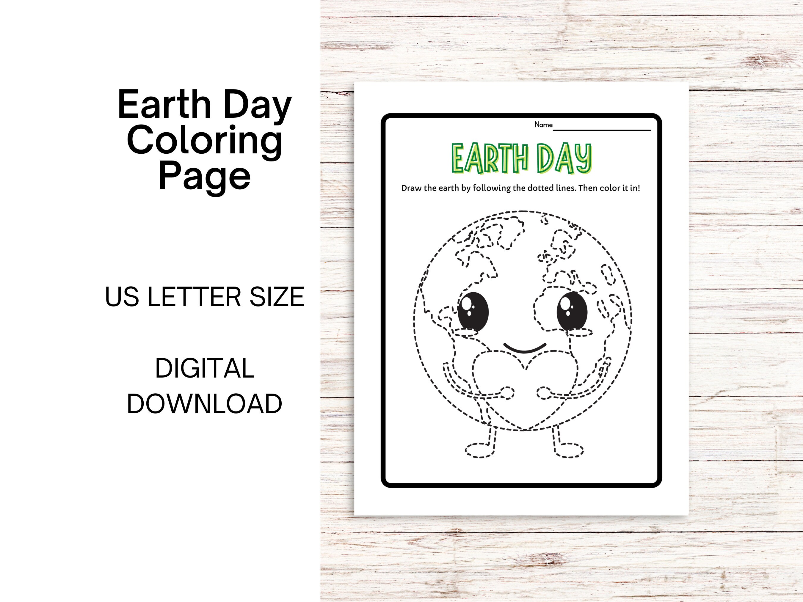 Earth Day Coloring Activity Page | Earth Day Classroom Activity for ...