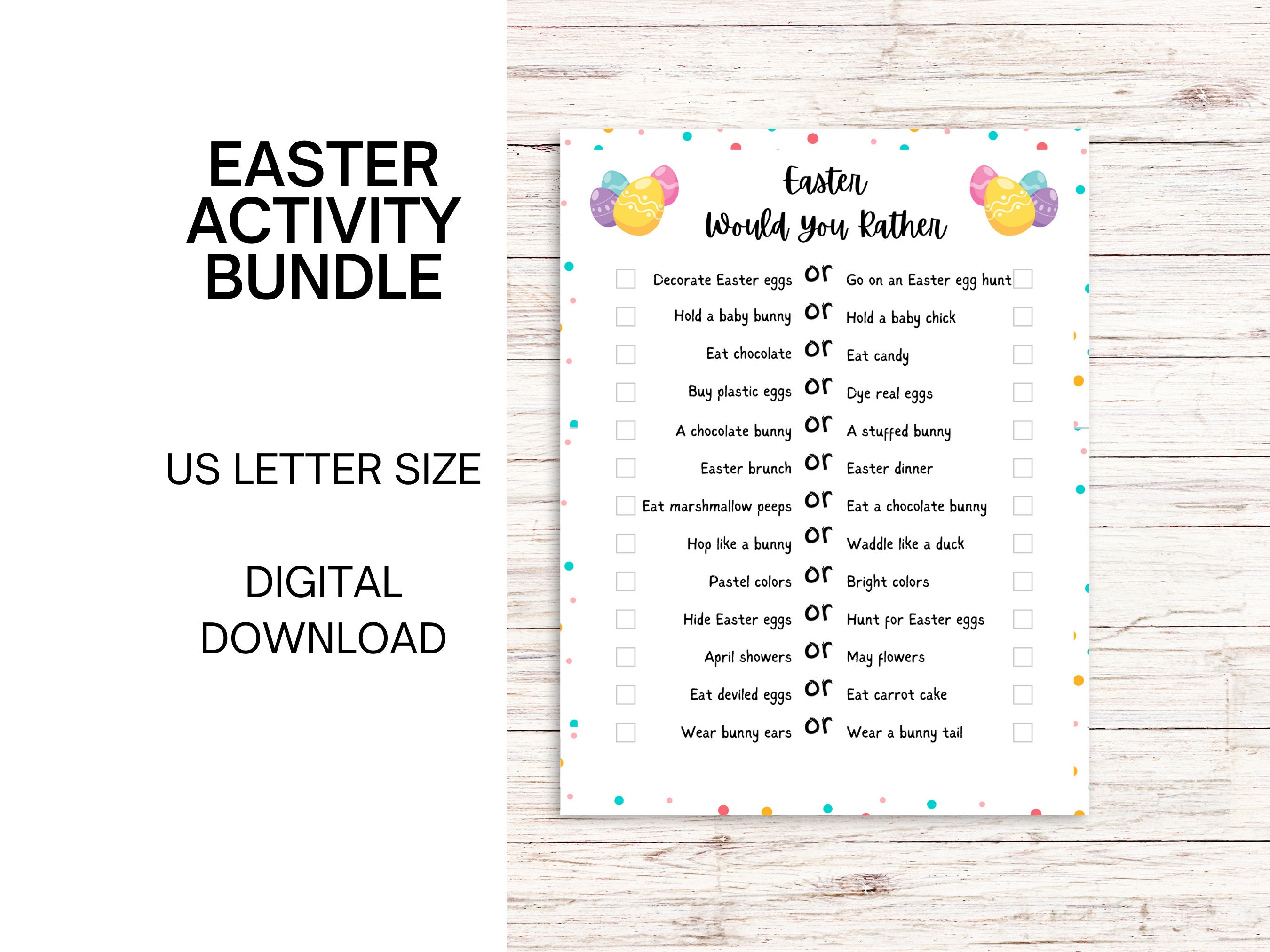 Easter Activity Bundle | Easter Activities for Kids | Easter Games - Etsy