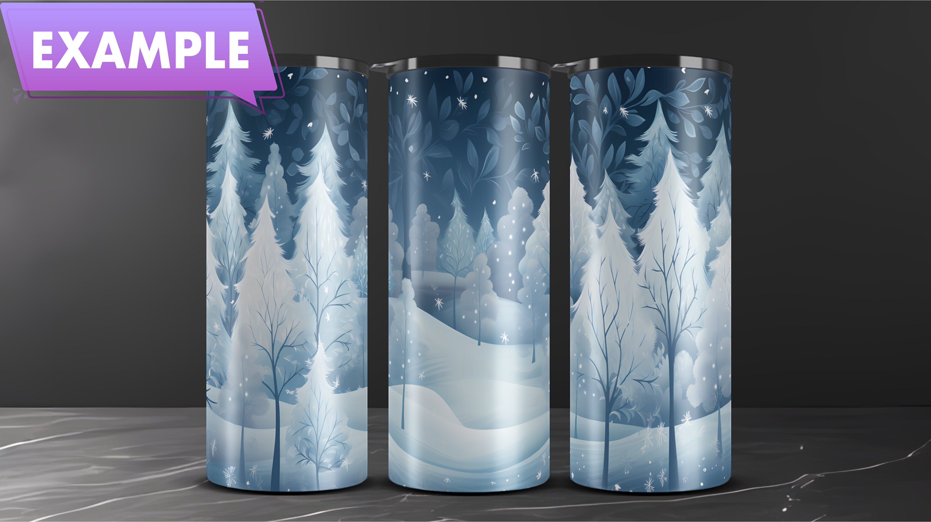 Snow Trees 4 JPG PNG Background Textures, Snowy Design Texture for DIY ...