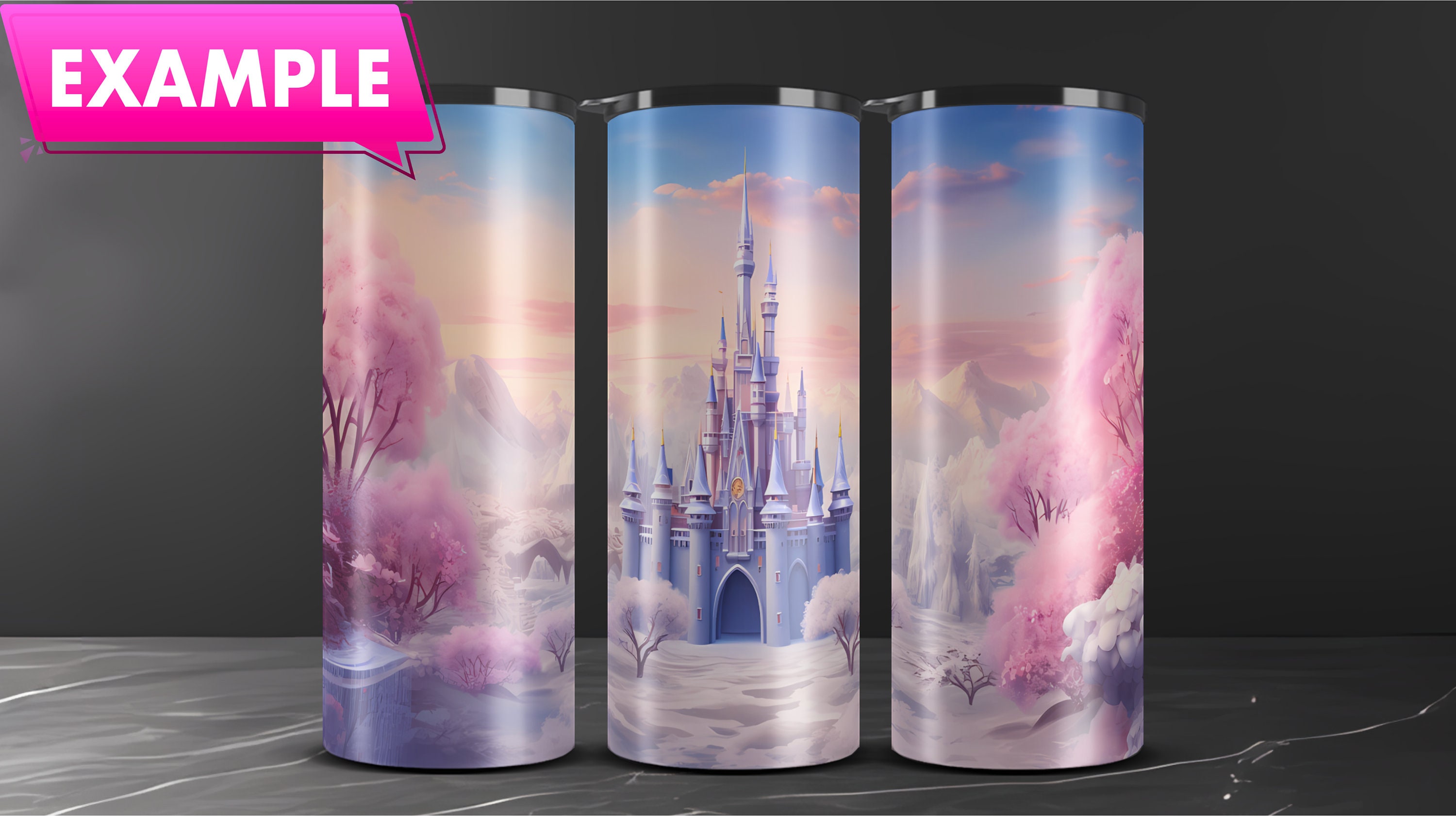 Fairytale Castle 8 SVG PNG Background Textures Snow Fun - Etsy