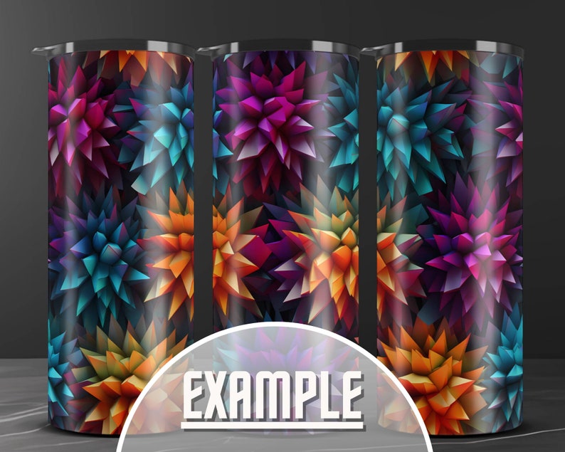 3D Spiked Rainbow 1 PNG for Tumbler Sublimation, Skinny Straight ...