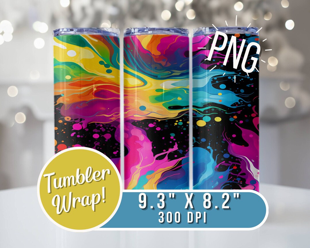 3d Tye Dye Splash 1 Png For Tumbler Sublimation Skinny Straight