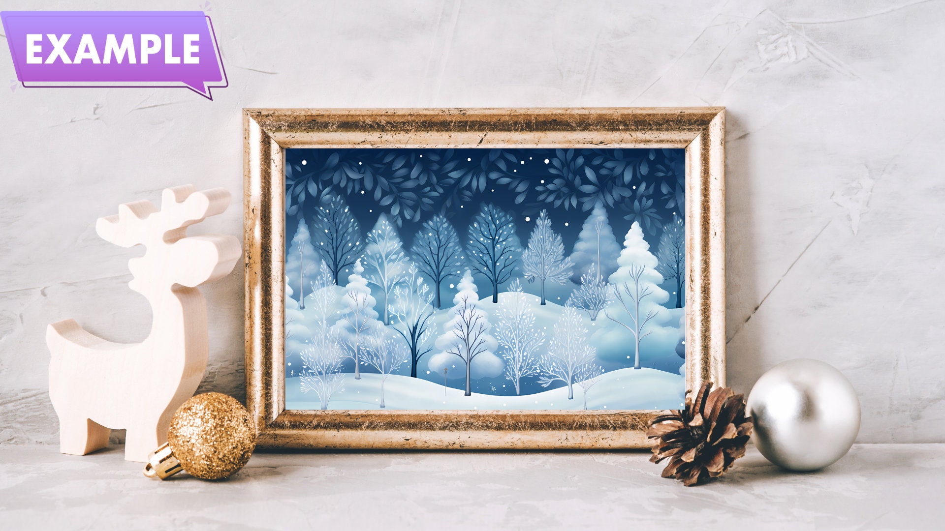 Snow Trees 4 JPG PNG Background Textures, Snowy Design Texture for DIY ...