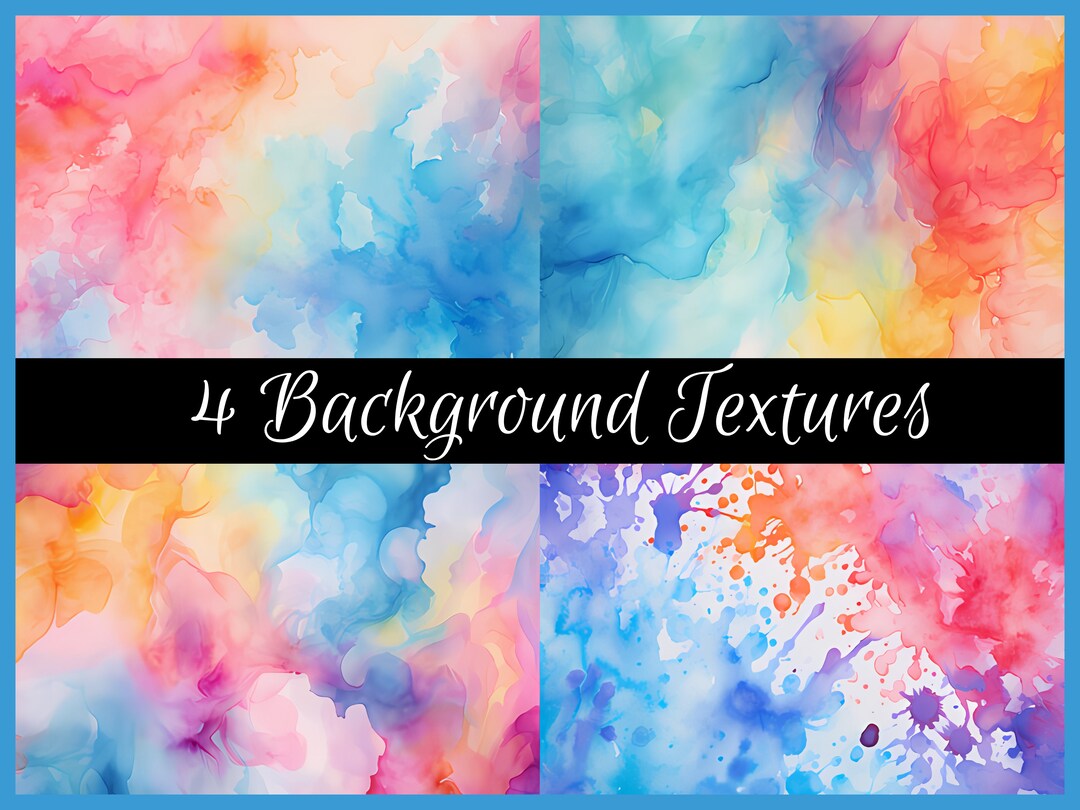 Tye Dye 4 Background Textures for DIY Crafts, Digital Design, Logo ...