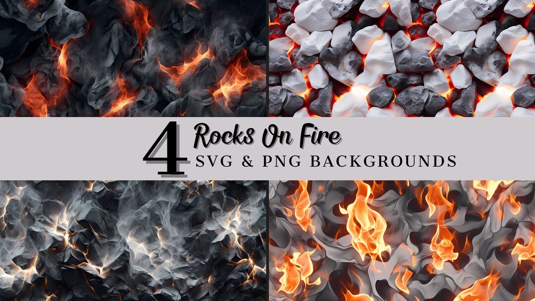 Rocks on Fire 4 SVG PNG Background Textures, Stone & Fire Texture for ...