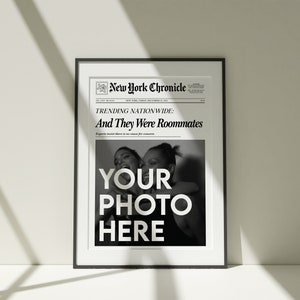 Custom Photo Newspaper Print, Trendy Best Friend Gift (digital Download ...