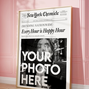 CUSTOM Newspaper Print, Personalized New York Newspaper Wall Art ...