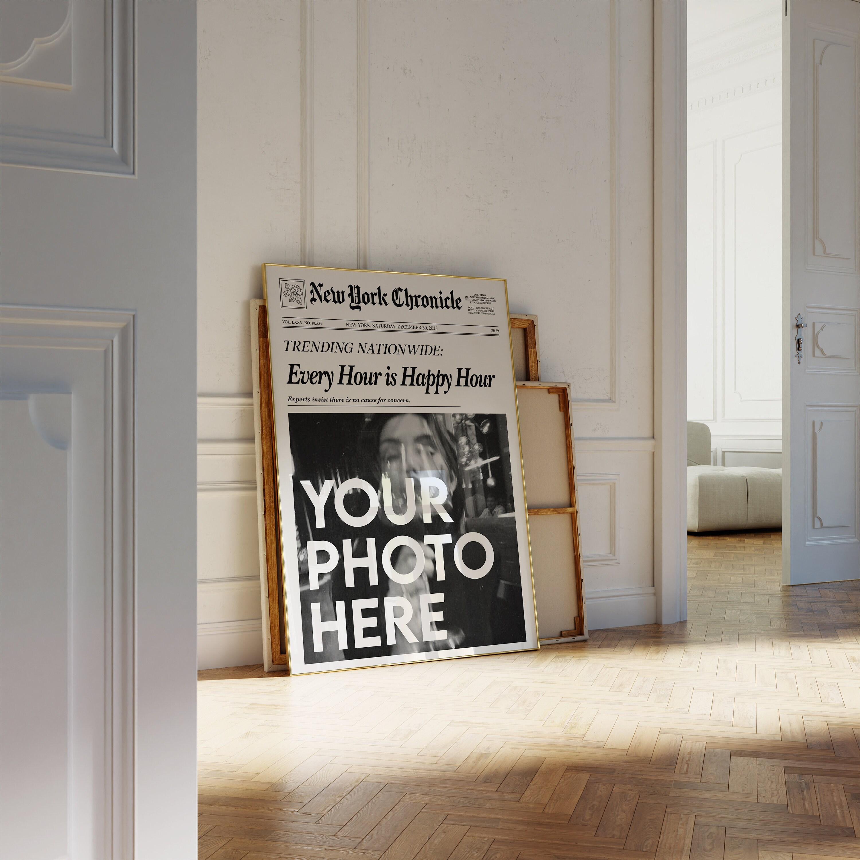 CUSTOM Newspaper Print, Personalized New York Newspaper Wall Art ...