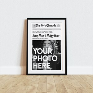 CUSTOM Newspaper Print, Personalized New York Newspaper Wall Art ...