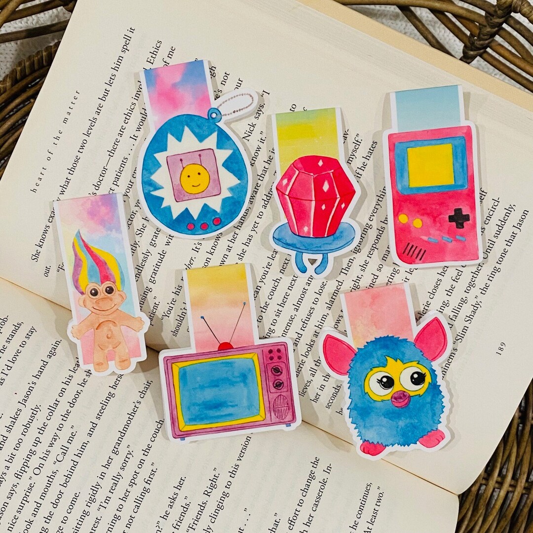 90's Nostalgia Collection, Magnetic Bookmark, Gift for Book Lovers ...
