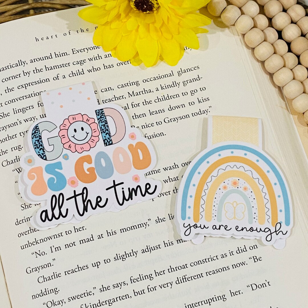 Christian Magnetic Bookmark Set God is Good You Are Enough - Etsy