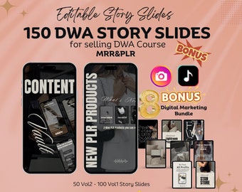 50 Dwa Vol.2 + Vol 1 Instagram Story Slides PLR/MMR | Digital Wealth Academy | Digital Product ...