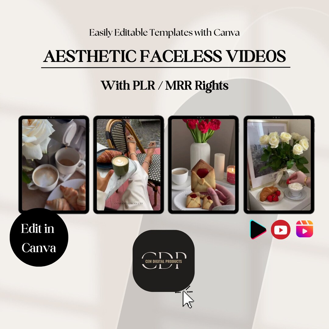 415+ Faceless Videos | Aesthetic Videos | Master Resell Rights | MRR | Done for You | DFY ...