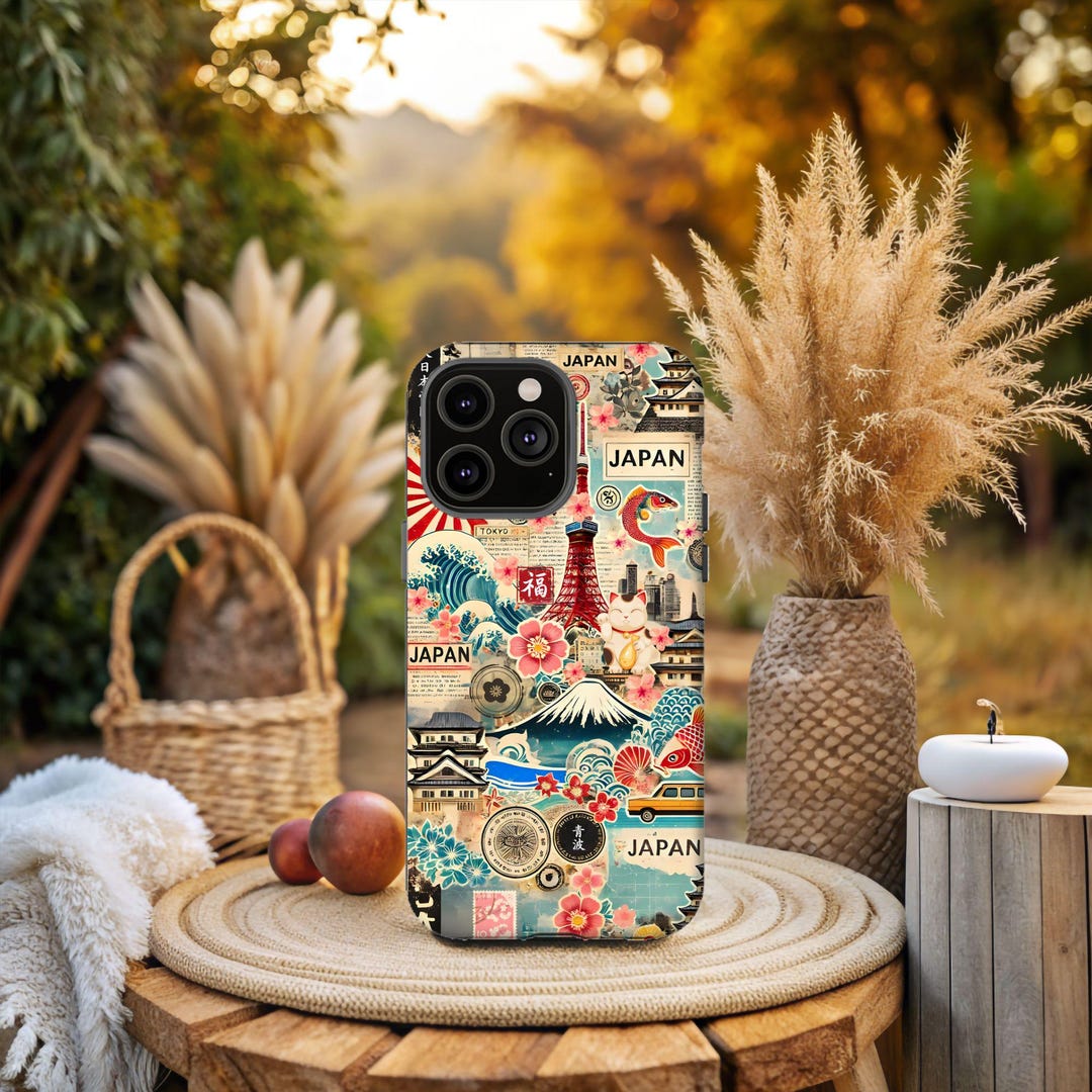 Japan Aesthetic Phone Case | Tokyo, Sakura, and Mount Fuji Collage ...