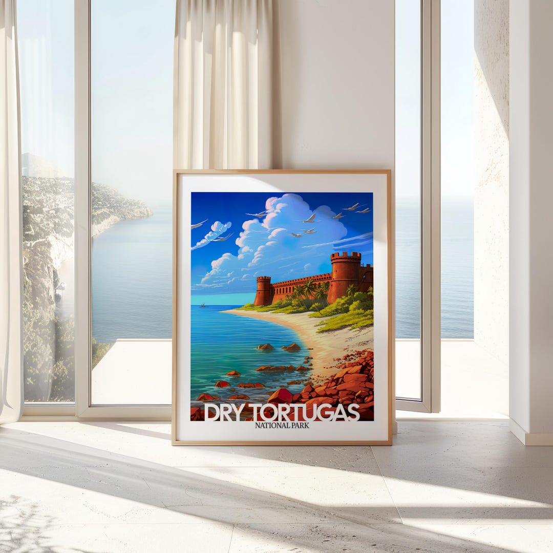 Dry Tortugas National Park Print Fort Jefferson Wall Art Digital ...