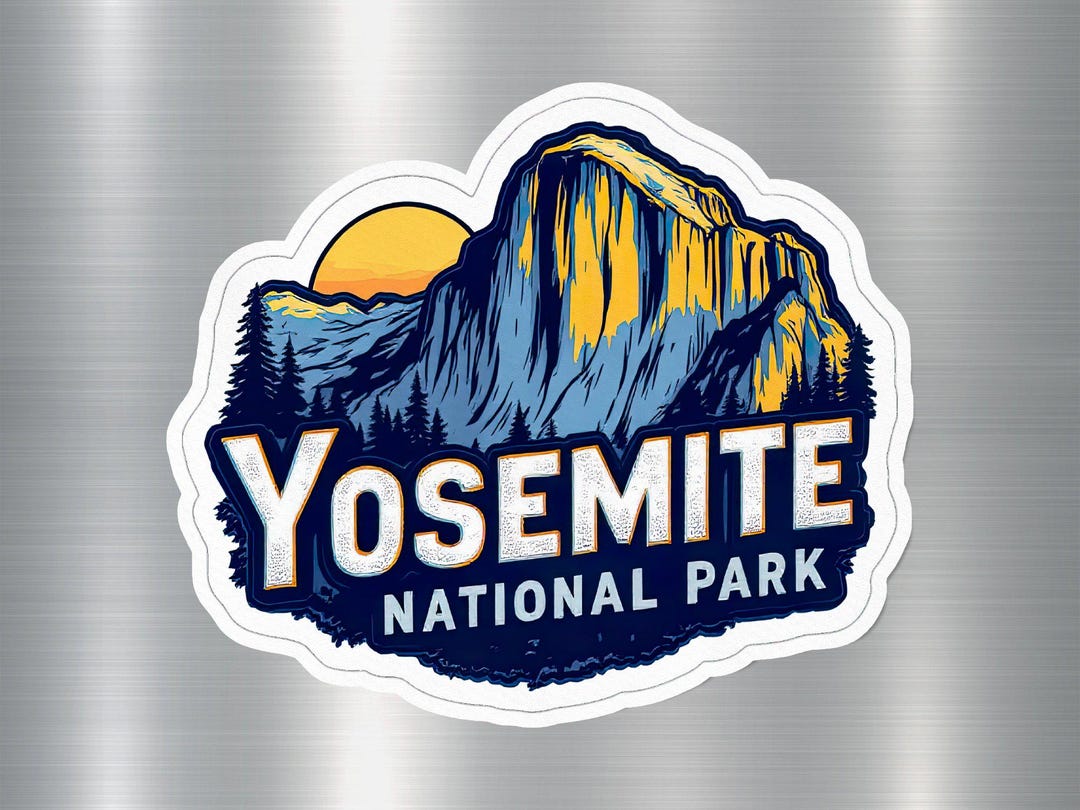 Yosemite National Park Magnet Vintage Mountain Souvenir Magnet USA ...