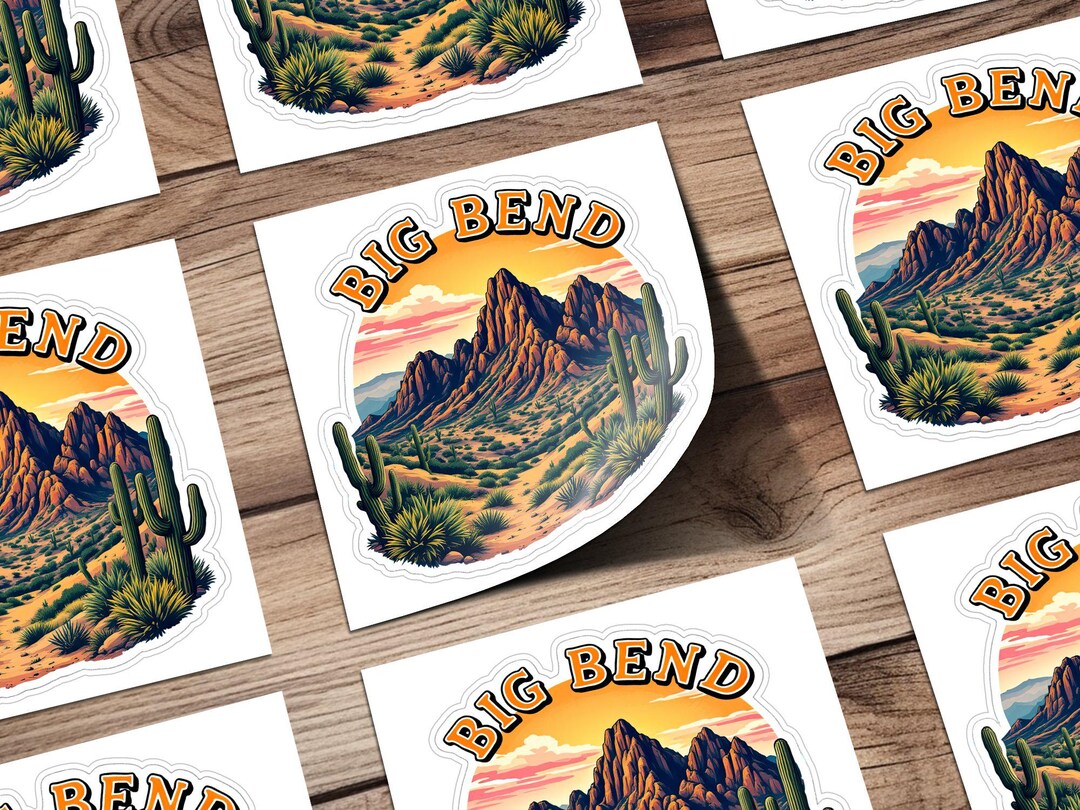 Big Bend National Park Sticker, Retro National Park Decal, Perfect ...