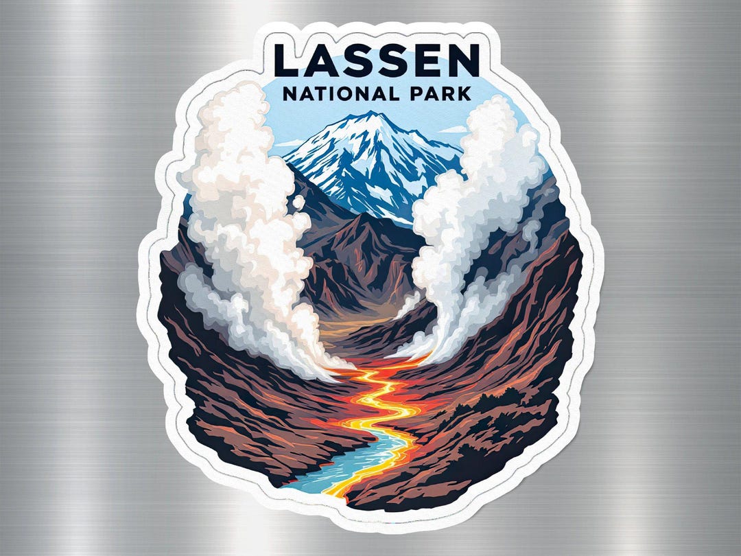 Stunning Lassen National Park Magnet, Nature Scenery Magnet, Mountain ...