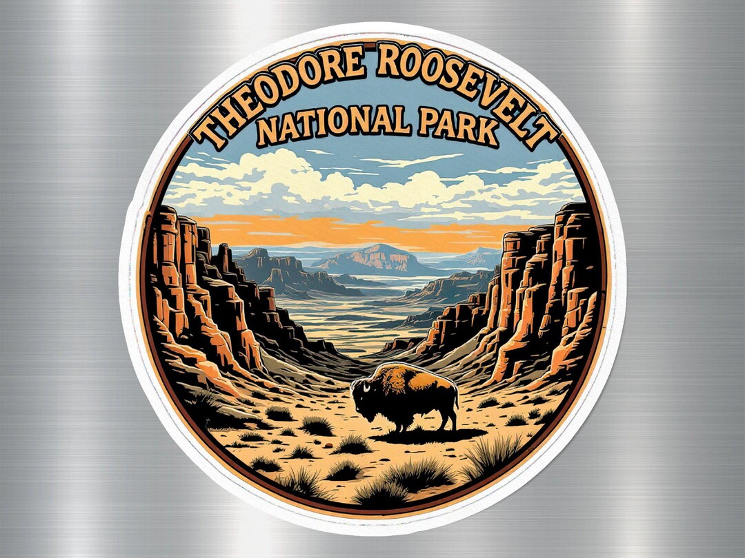 Theodore Roosevelt National Park Magnet, Vintage Style Souvenir, Scenic ...